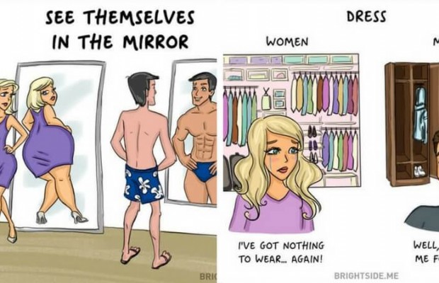 14 Illustrations That Perfectly Show The Differences Between Men And Women