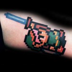59 Pixel Tattoo Designs That Remind Us How Much We Love Video Games