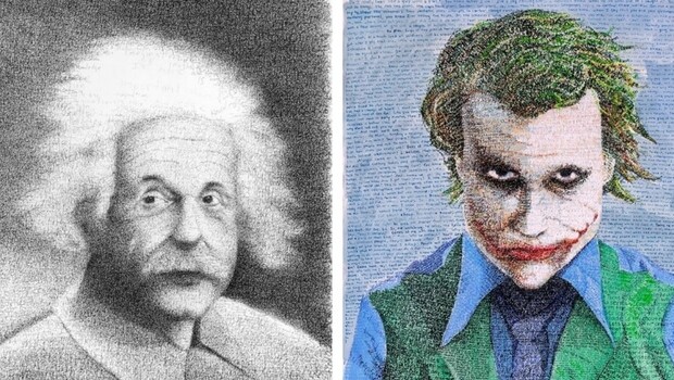 Phil Vance Works Hours on Each of His Typography Portraits Made From ...