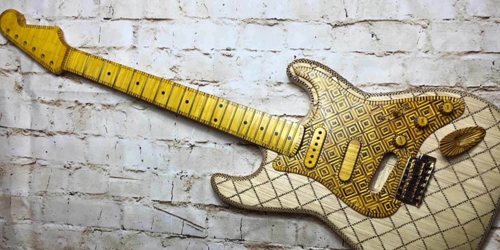 Check Out The Matchstick Strat. A Guitar Build From 40,000 Match Sticks ...