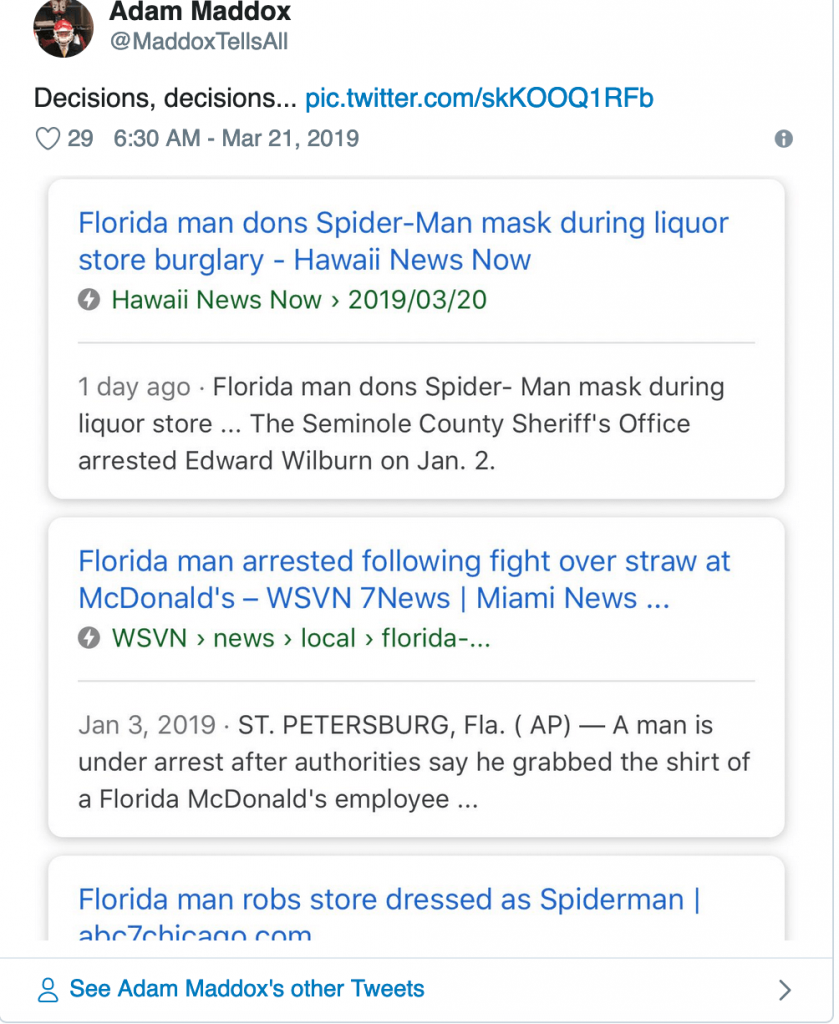 The Florida Man Challenge most hilarious 19 tweets