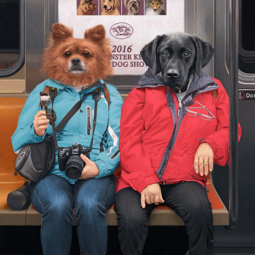 Half-human half-animal on the New York subway by Matthew Grabelsky