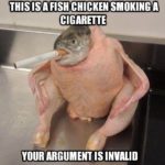 Fish Chicken Smoking - When a Smoking Fish Meets a Chicken